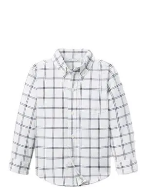 Janie And Jack Classic Flannel Shirt - Ivory