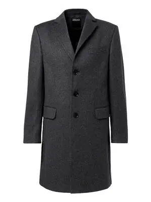 Zegna Wool And Cashmere-blend Coat - Grey