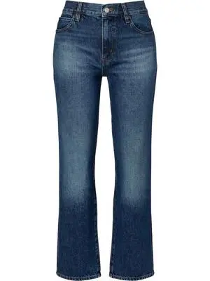 FRAME High-rise Straight Jeans - Blue