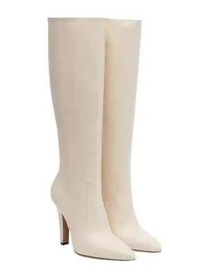 Paris Texas Elsa 100 Leather Knee-high Boots - White