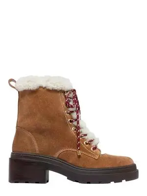 BERNARDO 50mm North Lace-Up Shearling Boots