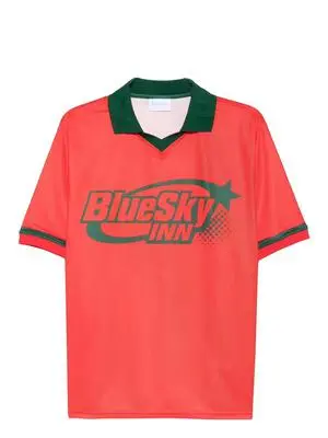 BLUE SKY INN Logo-print Soccer T-shirt - Red