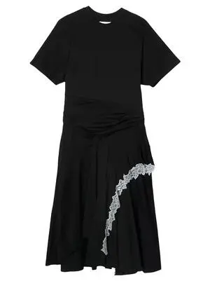 3.1 Phillip Lim Lace-trim Panelled Midi Dress - Black