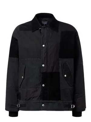 Comme Des Garçons Paneled Cotton Oxford Jacket - Black