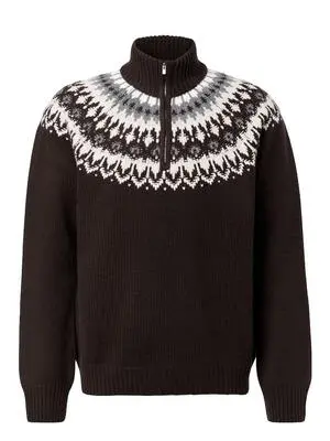 Arch4 Mr Saint Gervais Fair Isle Cashmere Sweater - Brown
