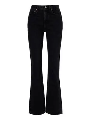 AGOLDE Leena Mid-rise Flared Jeans - Black