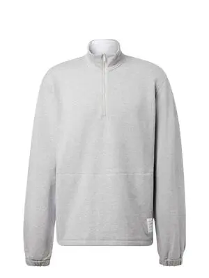 Thom Browne 4-bar Cotton Jersey Half-zip Sweatshirt - Grey