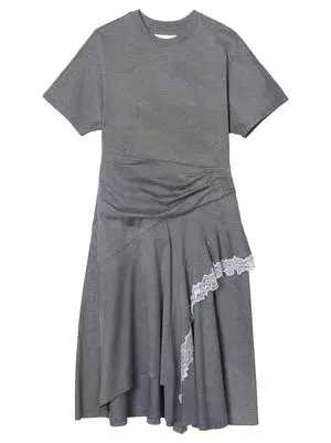 3.1 Phillip Lim Lace-trimmed Asymmetrical Dress - Grey