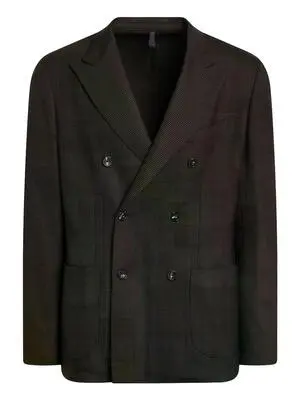 SANTANIELLO Double-breasted Blazer - Brown