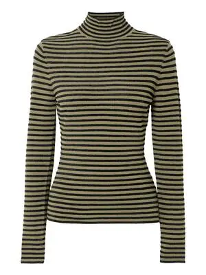 Proenza Schouler Didi Striped Knitted Sweater - Green