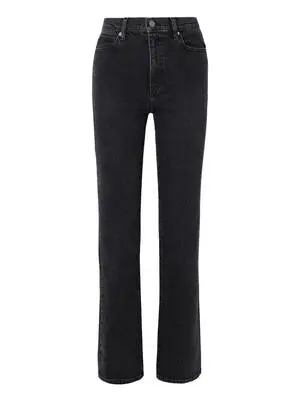FRAME The Ruler High-rise Slim-leg Jeans - Blue