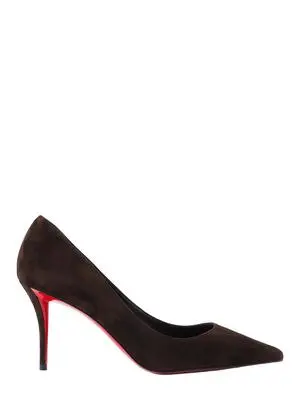 CHRISTIAN LOUBOUTIN Miss Z 80 Suede Pumps - Brown