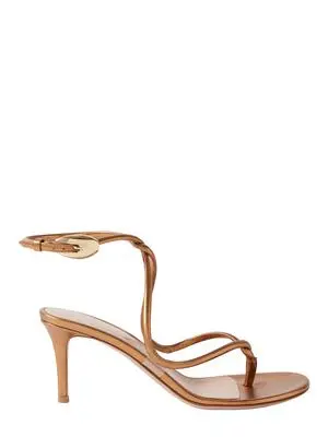 GIANVITO ROSSI Jungle Mamba 70 Leather Sandals - Metallic