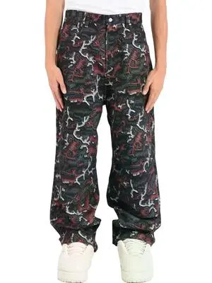 PDF Leggenda Patterned Trousers - Black