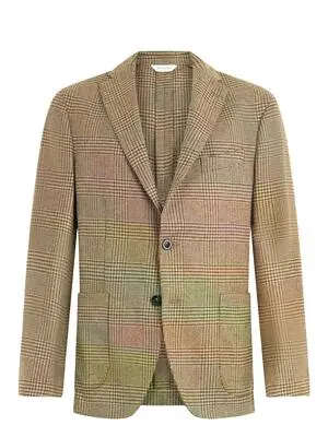 Boglioli Check-pattern Two-button Blazer - Neutrals