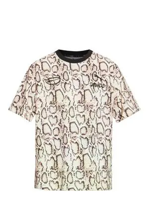 PUMA Animal Print Logo T-shirt - Neutrals