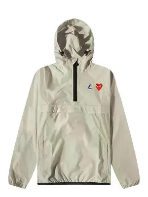Play Comme Des Garcon X K-way Half-zip Hooded Jacket - Neutrals
