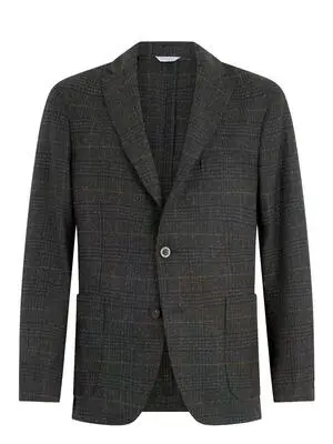 Boglioli Check-pattern Two-button Blazer - Grey
