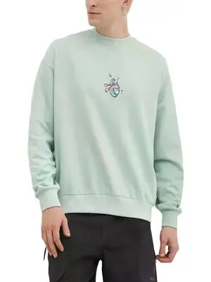 Hugo Appliqué Crew Neck Sweatshirt - Green