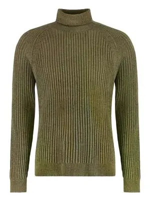 RRD Ribbed Turtleneck Sweater - Green