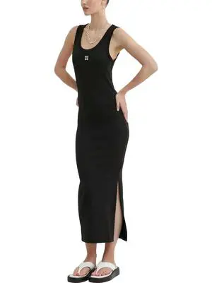 Hugo Boss Side-slit Midi Dress - Black