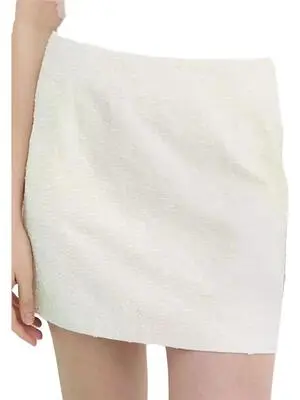 HERSKIND Cotton Mini Skirt - Neutrals