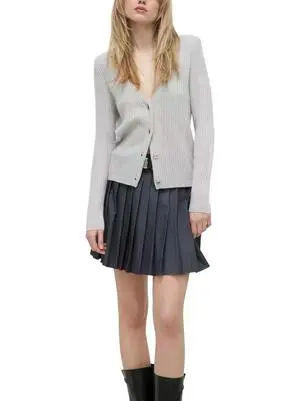 IRO PARIS Devora Ribbed Button-up Cardigan - Grey