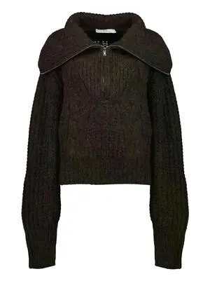 IRO PARIS Zip High-Neck Sweater