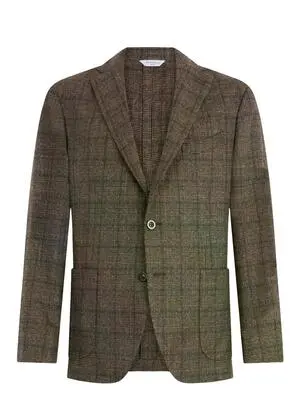 Boglioli Checked Single-breasted Blazer - Brown