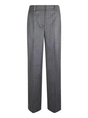 Peserico Pinstripe Trousers - Grey