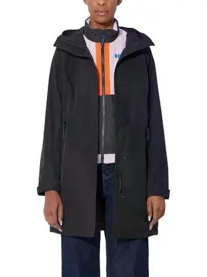 Helly Hansen Voyage Hooded Rain Coat - Black