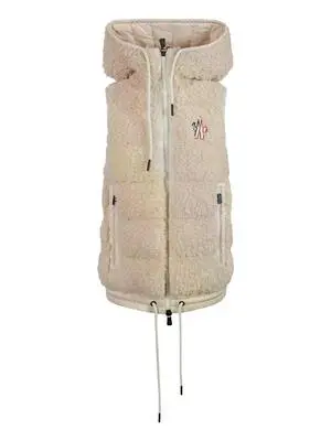 Moncler Teddy Hooded Zip Jacket - Neutrals