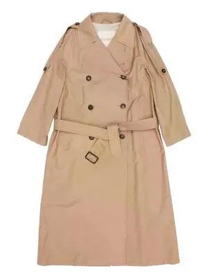 Max Mara Belted Buttoned Coat - Neutrals