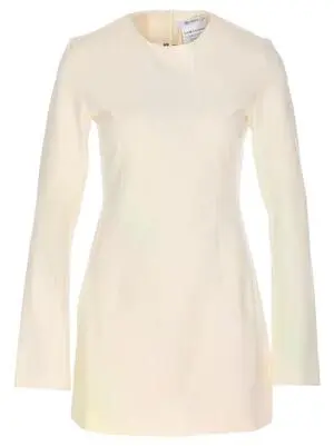 Max Mara Alpino Long-sleeved Mini Dress - Neutrals