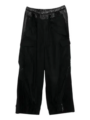 Junya Watanabe Pleated-panel Cargo Trousers - Black