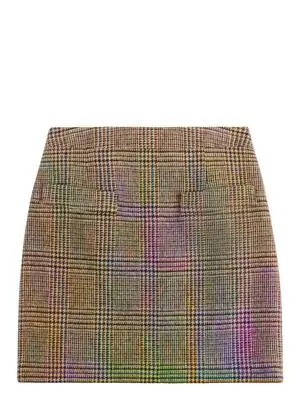 FAY Checked Mini Skirt