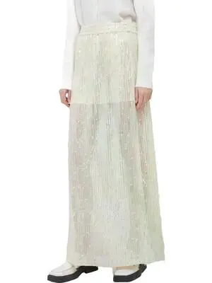 HERSKIND Sequin-embellished Maxi Skirt - Neutrals