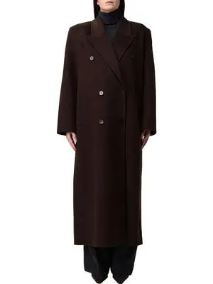 THE FRANKIE SHOP Double-breasted Overcoat - Brown