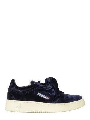 AUTRY AUTRY Velvet Sneakers With Bow Detailing Blue