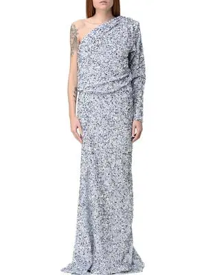 Elisabetta Franchi Sequin Embellished Gown - Beige