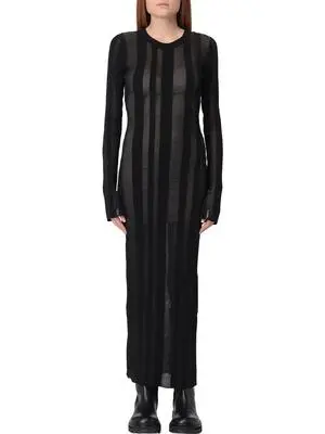 Patrizia Pepe Striped Maxi Dress - Black
