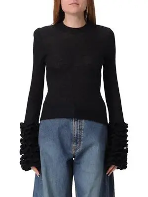 ALAÏA Long Sleeve Ruffle Cuff Sweater