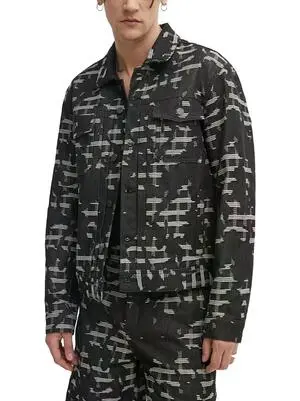 IRO PARIS Yanis Patterned Shirt Jacket - Black