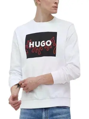 Hugo Logo Sweatshirt - White