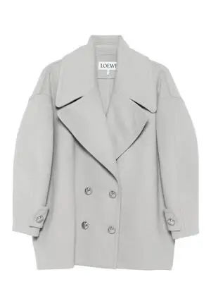 Loewe Double-Breasted Coat Grey