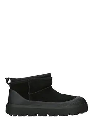 UGG Ultra Mini Hybrid Suede Ankle Boots - Black