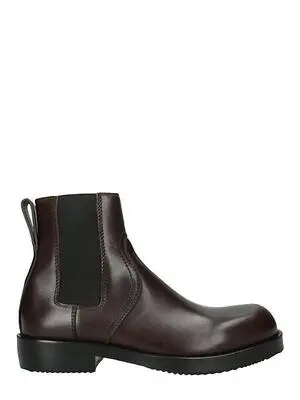 Dries Van Noten Round-toe Leather Chelsea Boots - Dark Brown