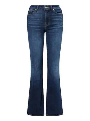 7 For All Mankind The Leggy Bootcut Stretch-denim Jeans - Midnight Fade