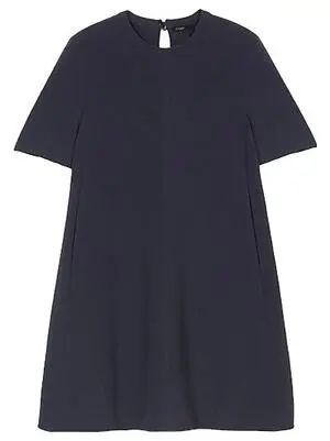 Maje Flared Short-sleeve Mini Dress - Navy