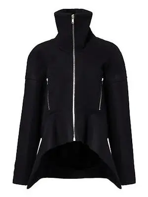 Rick Owens Draculimo Brushed Wool Jacket - Black